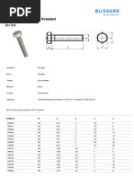 Hexagonal Bolt Metric Dimension Chart | PDF