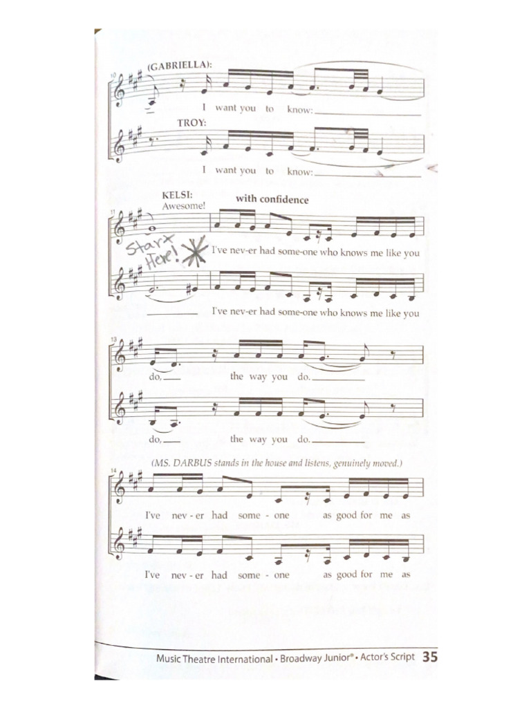 Audition Sheet Music Pdf