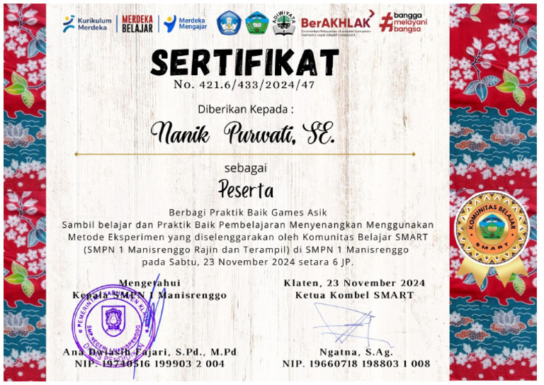 Nanik Purwati, SE 23 Nop | PDF