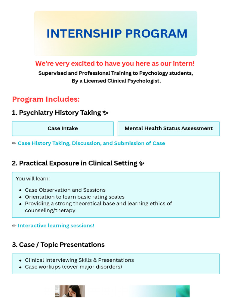 Internship Program Details Pdf