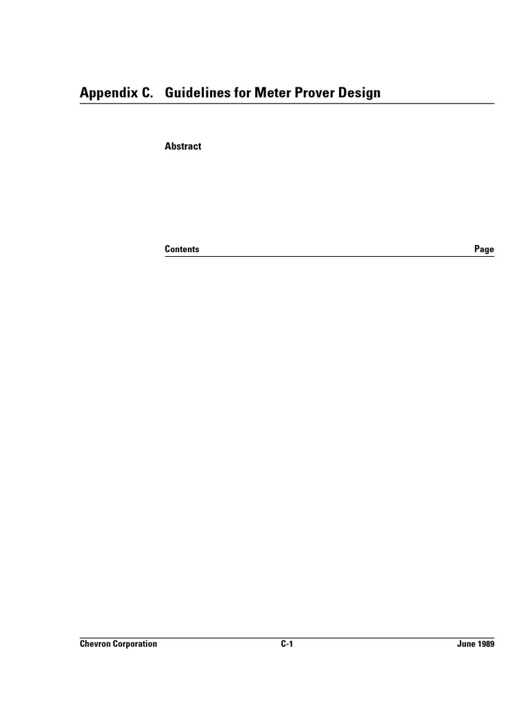 Appendix C Meter Prover Design | PDF | Flow Measurement | Valve