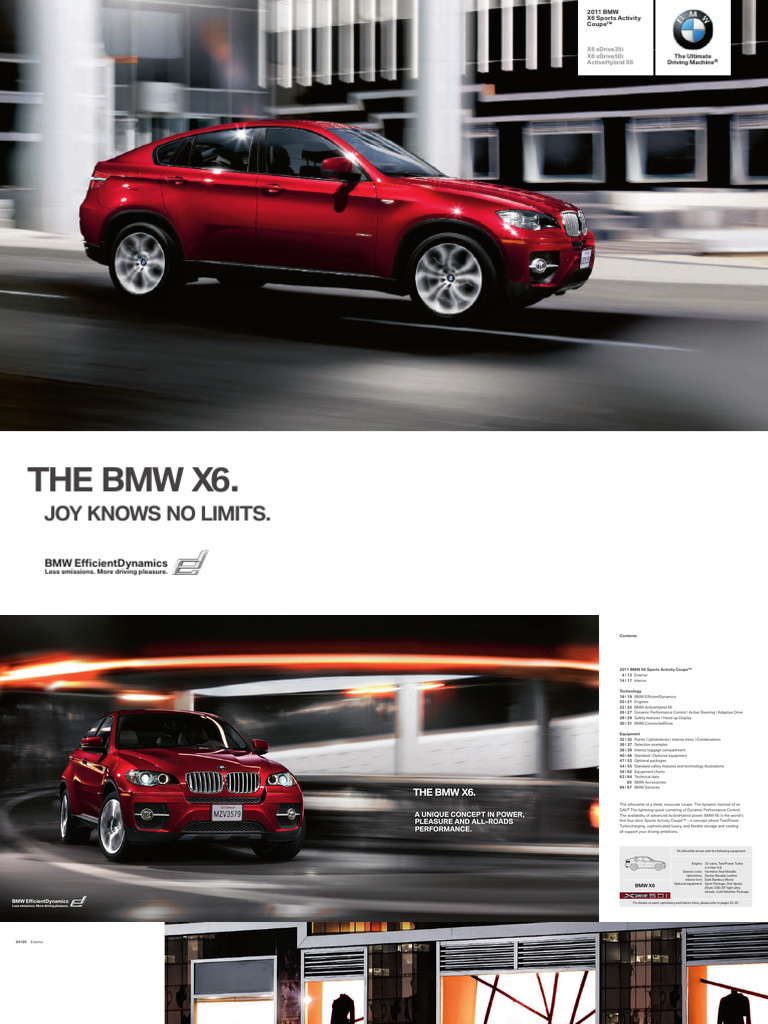BMW - Us X6 - 2011 | PDF | Car Body Styles | Sports Cars