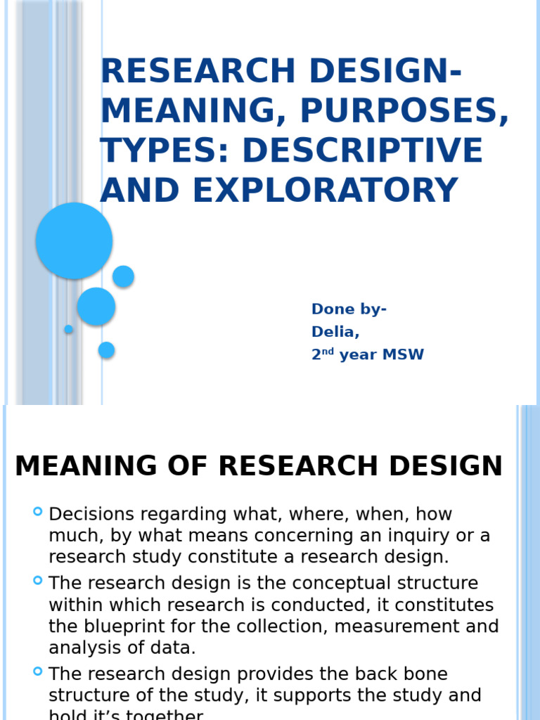 M2 Research Designs,Types-Exploratory & Descriptive | PDF | Methodology ...