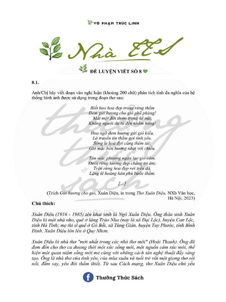 TTS - ĐỀ LUYỆN VIẾT SỐ 8 - TTS-ER 2K7 | PDF