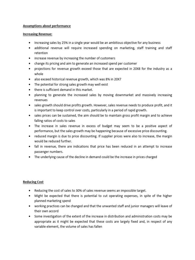 Assumptions About Performance | PDF