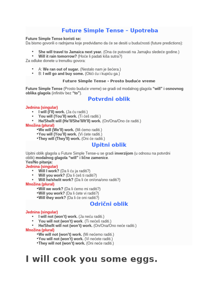 Future Tense - Explanation | PDF | Languages | Foreign Language Studies