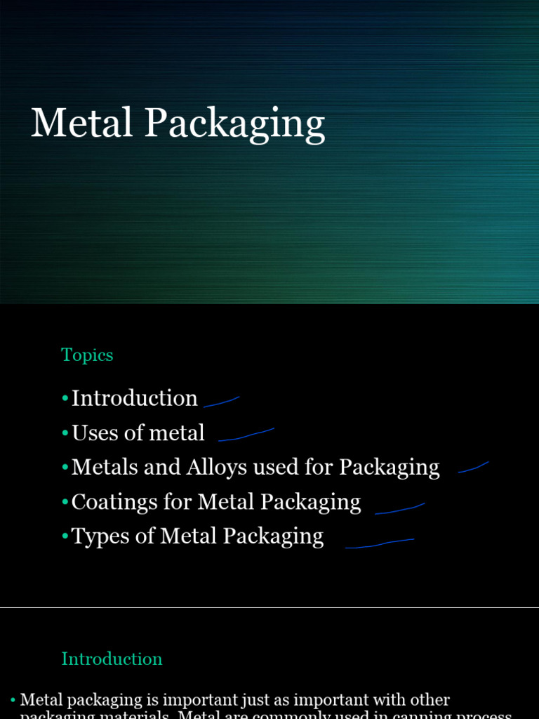 Overview of Metal Packaging Materials | PDF | Packaging And Labeling ...