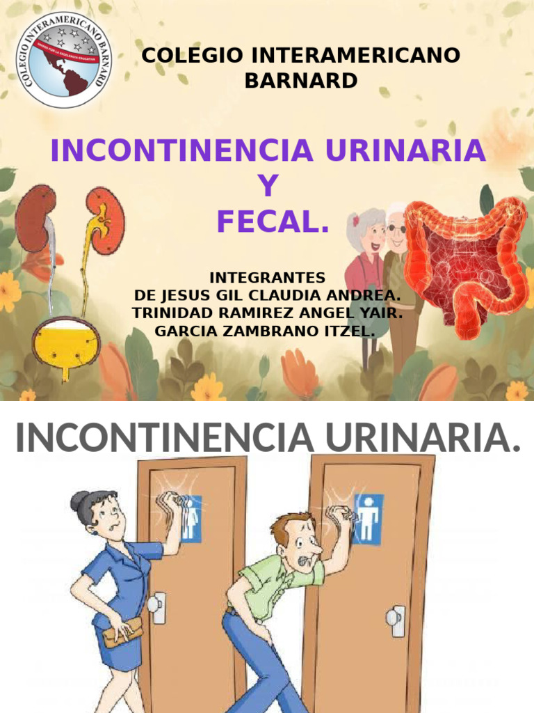 Incontinencia Urinaria y Fecal: Causas y Tratamientos | PDF | Micción ...