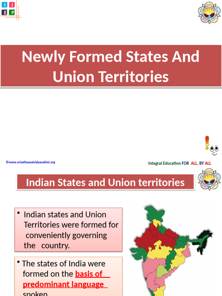 IA_Newly Formed States and Union Territories | PDF | Languages Of India ...