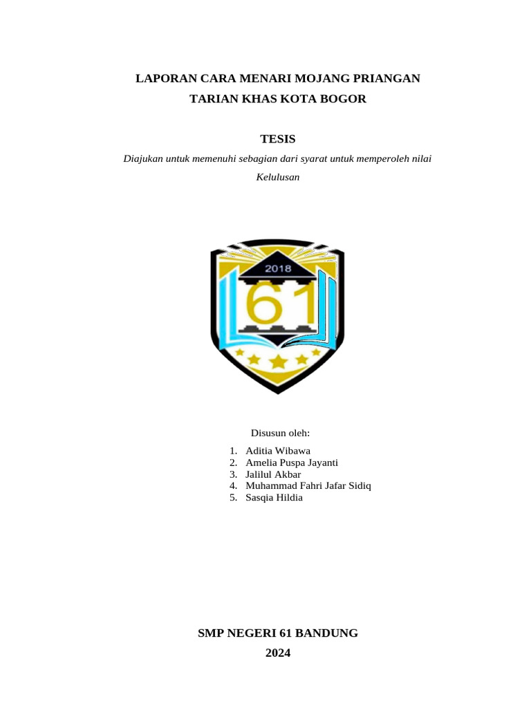 Panduan Tari Mojang Priangan Bogor | PDF