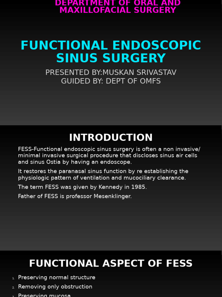 Fess | PDF | Human Nose | Medical Specialties