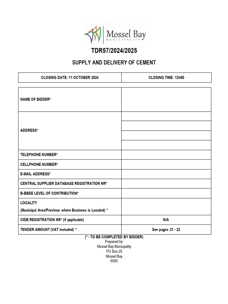 57 2024 2025 Tender Document | PDF | Joint Venture | Legal Liability