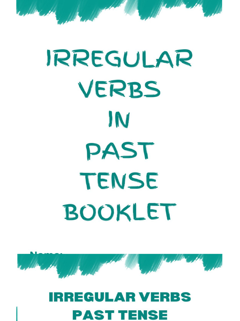 Irregular Verbs Booklet | PDF