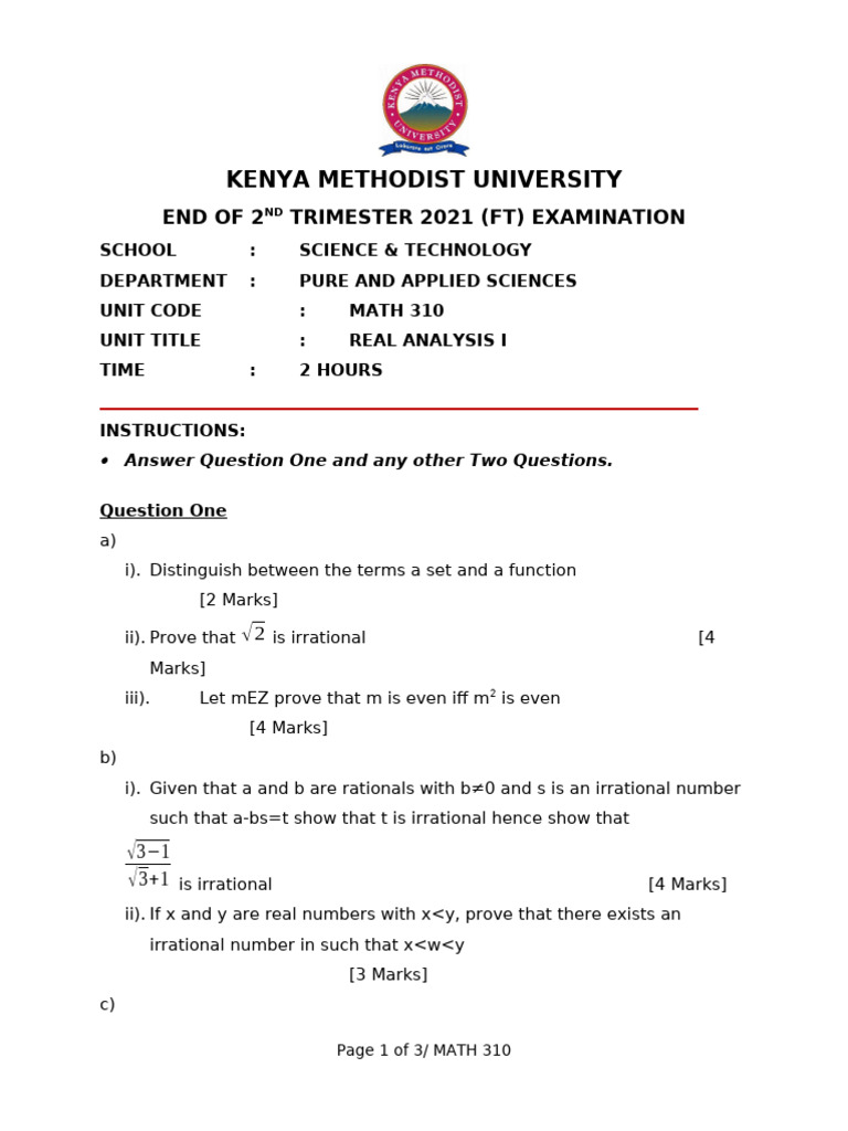 Real Analysis Exam Guide Pdf Mathematical Notation Mathematics