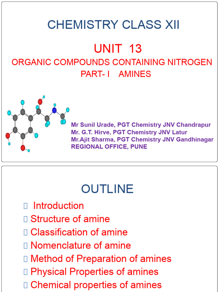13 Amines 1.ppt | PDF | Amine | Chemical Reactions