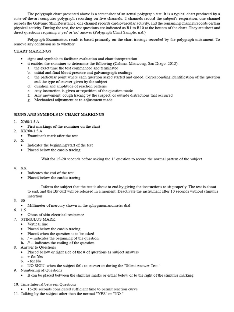 Chart Markings and Tracings | PDF | Polygraph | Breathing
