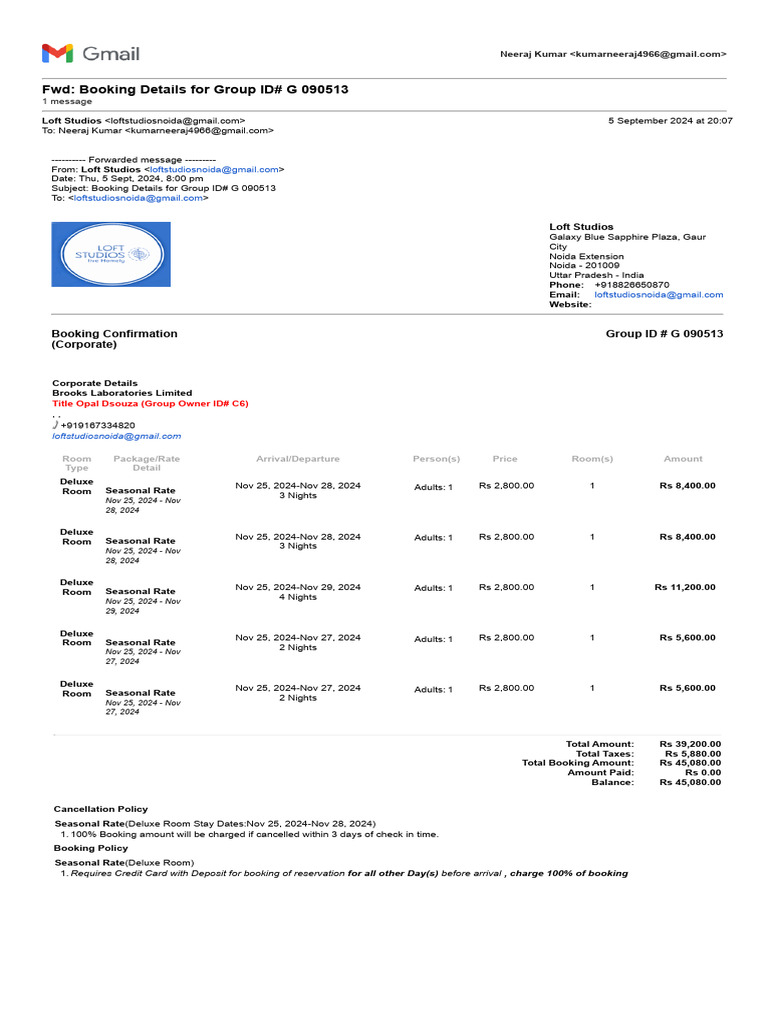 Bookings - Brooks Labs LTD | PDF