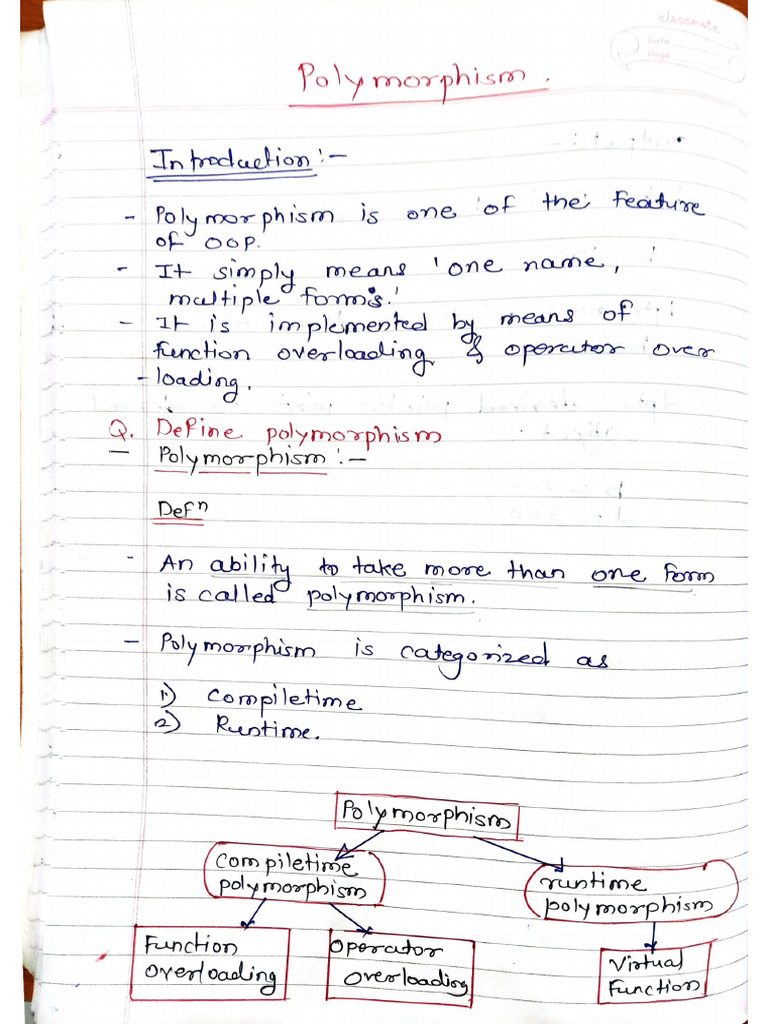 Chapter 4 polymorphism | PDF Chapter 4 polymorphism | PDF