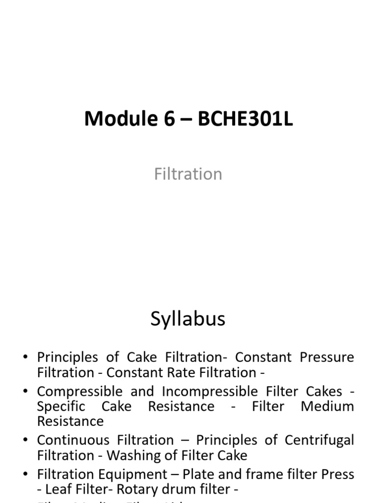 12-Continuous Filtration-08-11-2024 | PDF | Filtration | Porosity