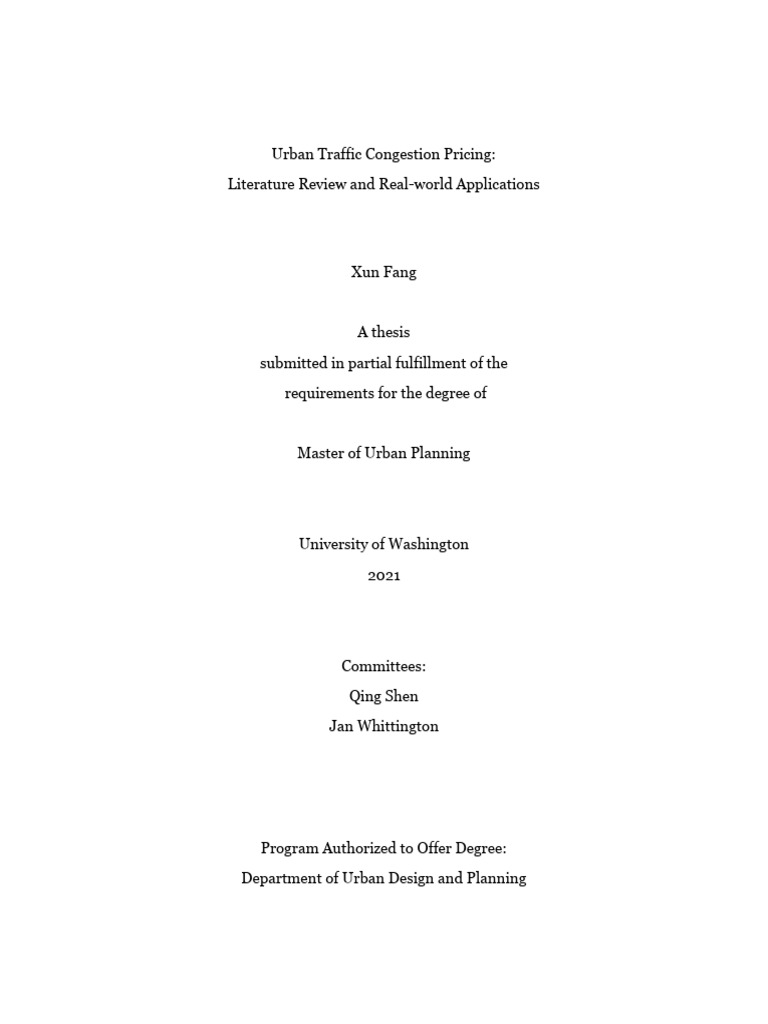 Fang Washington 0250O 23241 | PDF | Traffic Congestion | Transport
