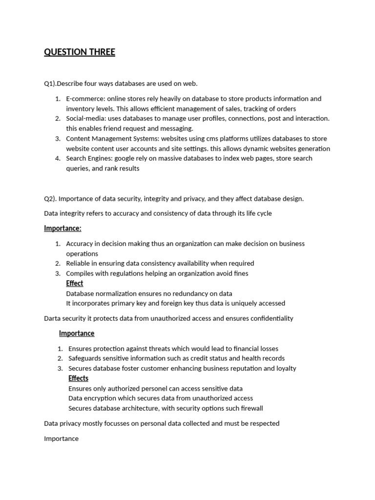 ASSINGMENT DONE | PDF | Databases | Data Management