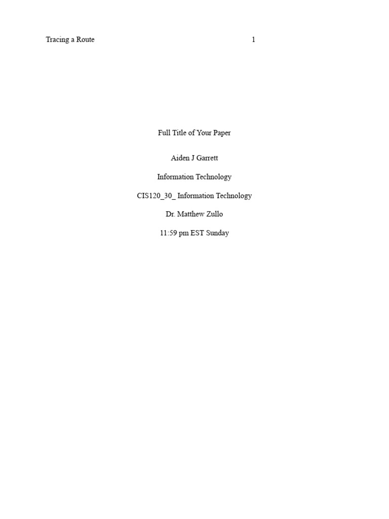 APA Format Template | PDF