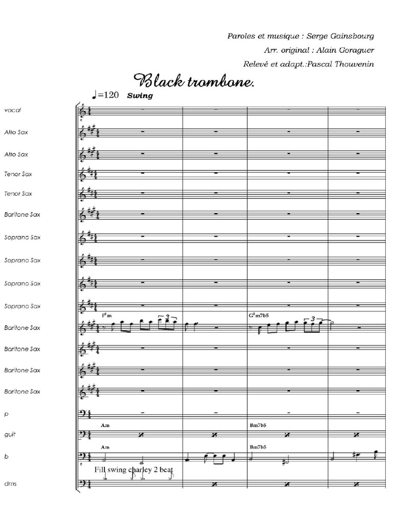 Black Trombone Score | PDF