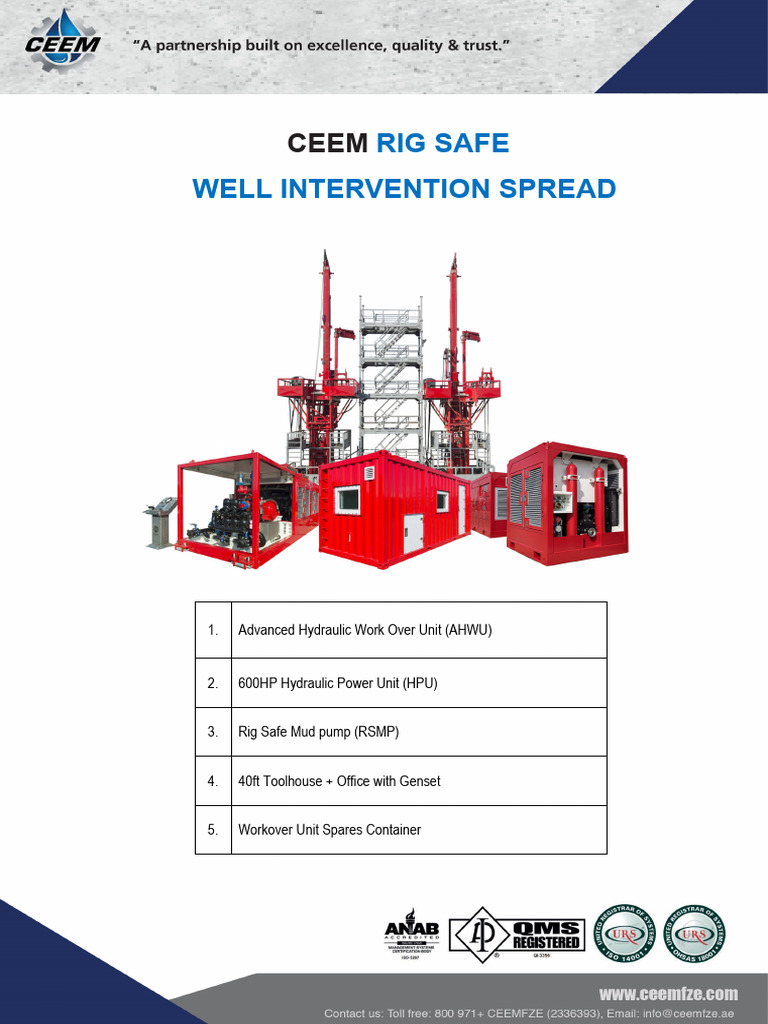 CEEM Advanced Hydraulic Workover Units | PDF | Pump | Mechanical ...