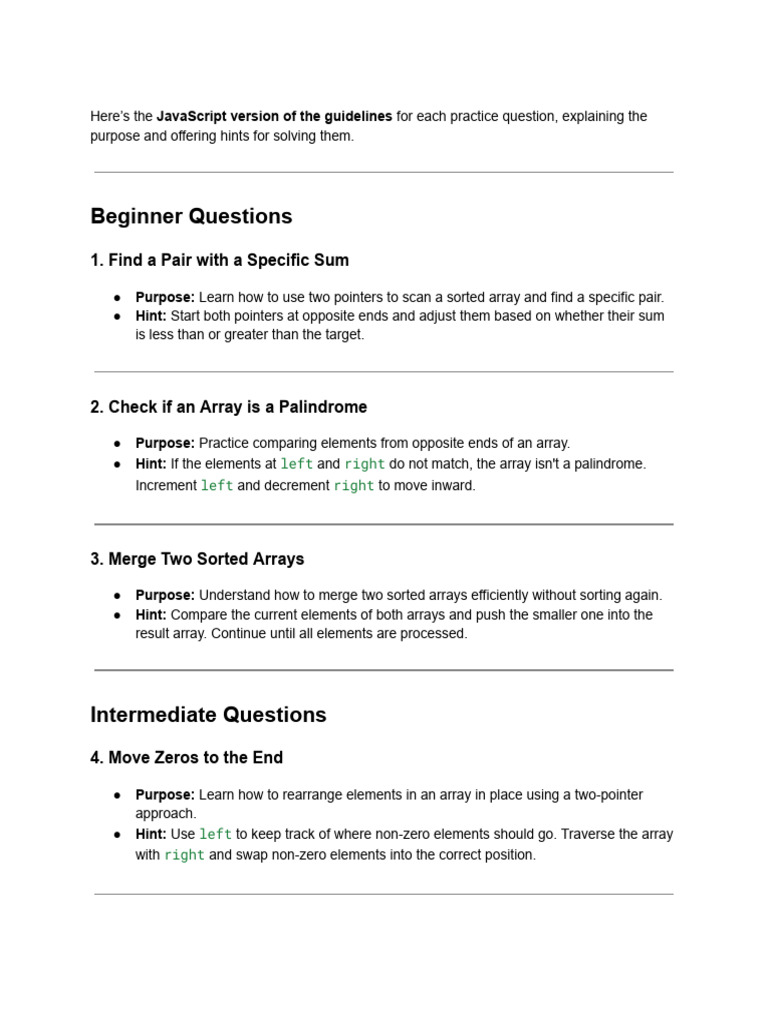 Here’s the JavaScript Version of the Guidelines for Each Practice ...