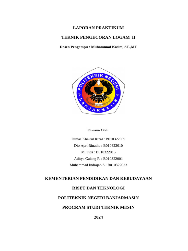 Laporan Pengecoran II (Dimas) | PDF
