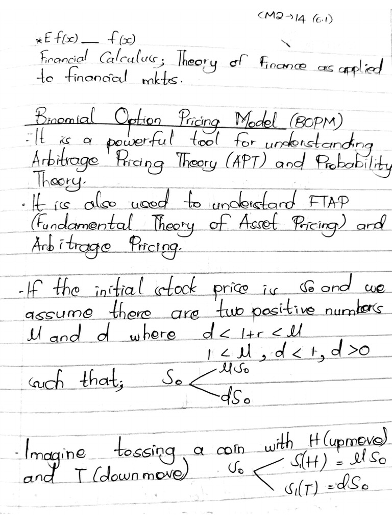 Financial Calculus | PDF