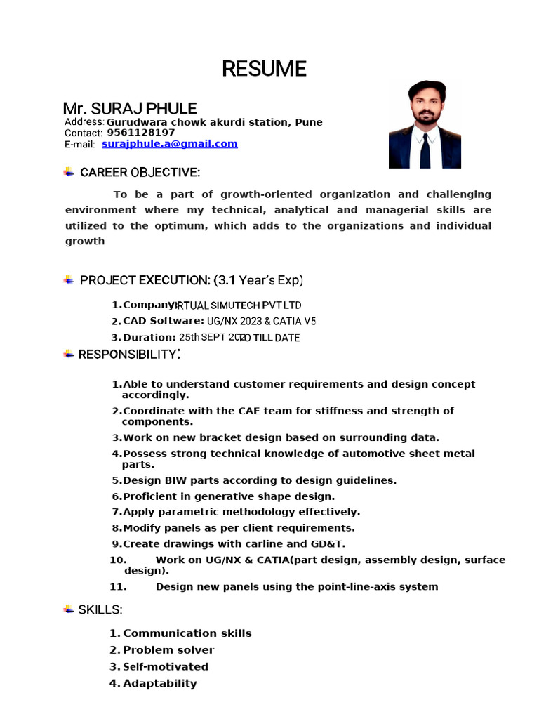 Suraj Phule (Resume) | PDF