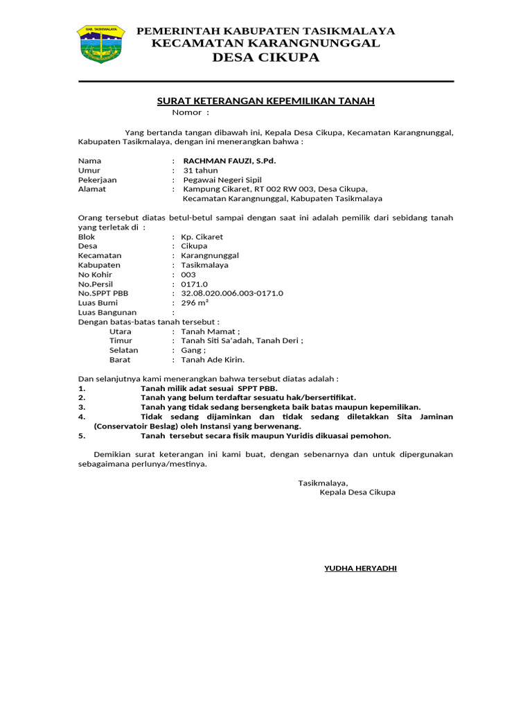 SKKT - Karangnunggal - Karangnunggal | PDF