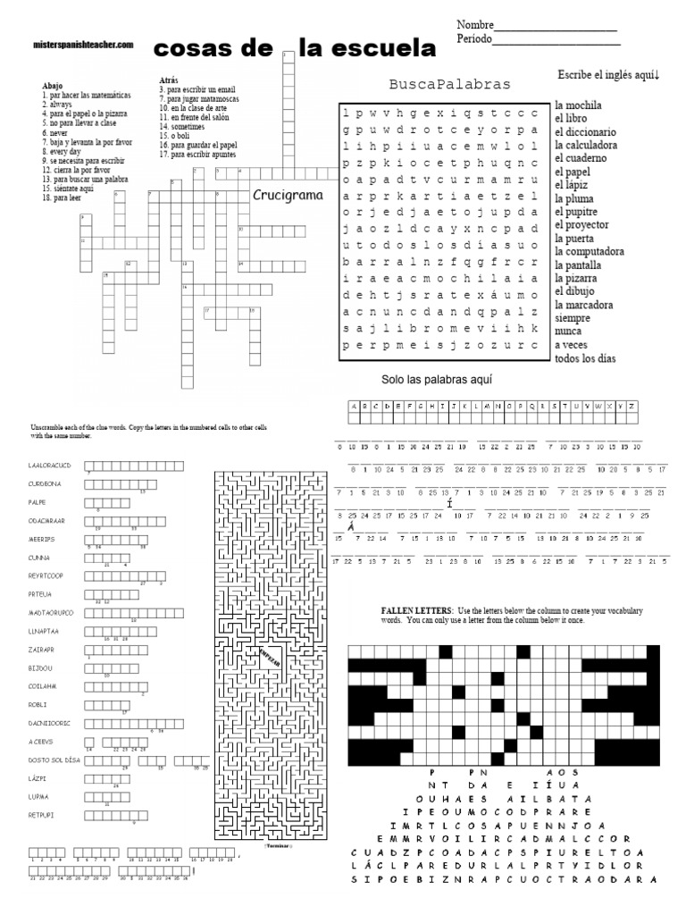Cosas de La Escuela: Buscapalabras | PDF