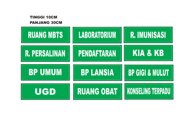 Papan Nama Ruang Warkon | PDF