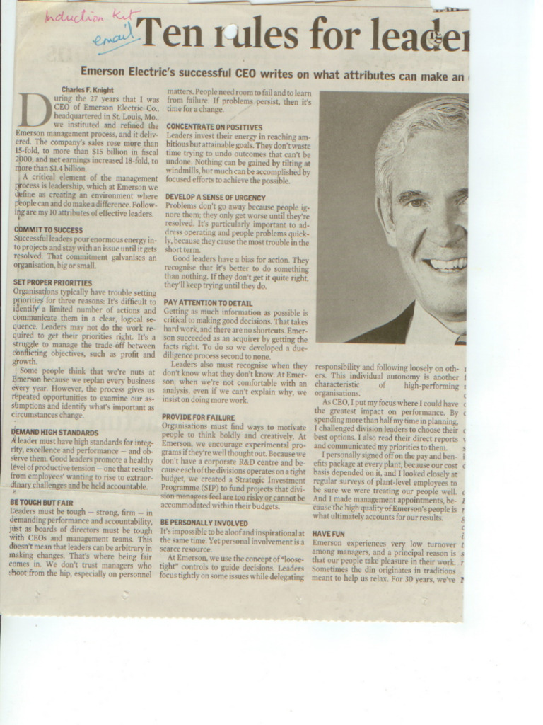 10 Rules for Leaders | PDF