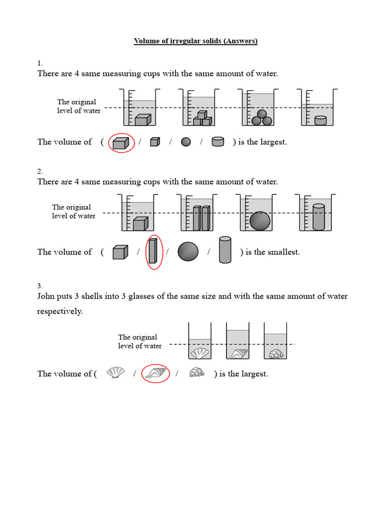 Volume of Irregular Solids - T | PDF | Volume | Quantity