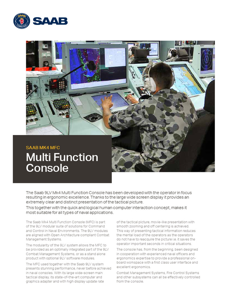 Saab Mk4 Multi Function Console Overview | PDF | Computer Science ...