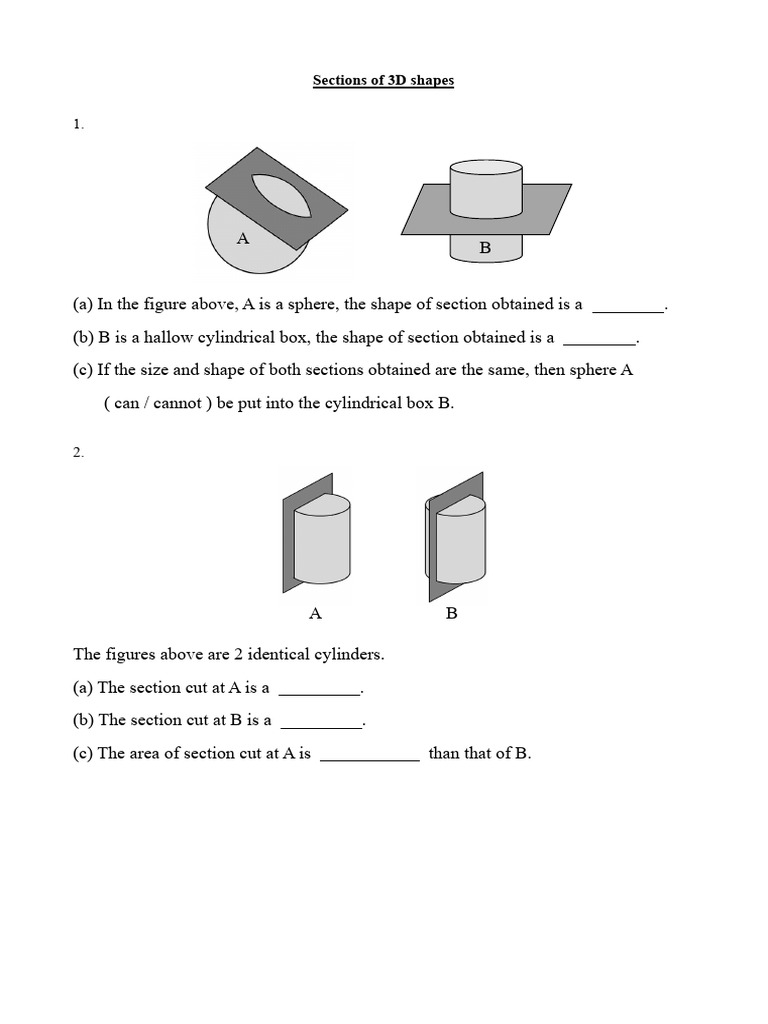 Sections of 3D shapes | PDF | Sphere | Euclid