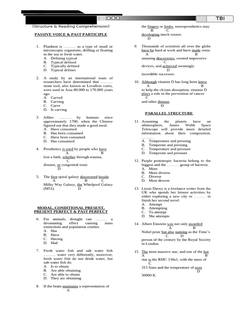 Passive Voice and Reading Comprehension | PDF | Bees