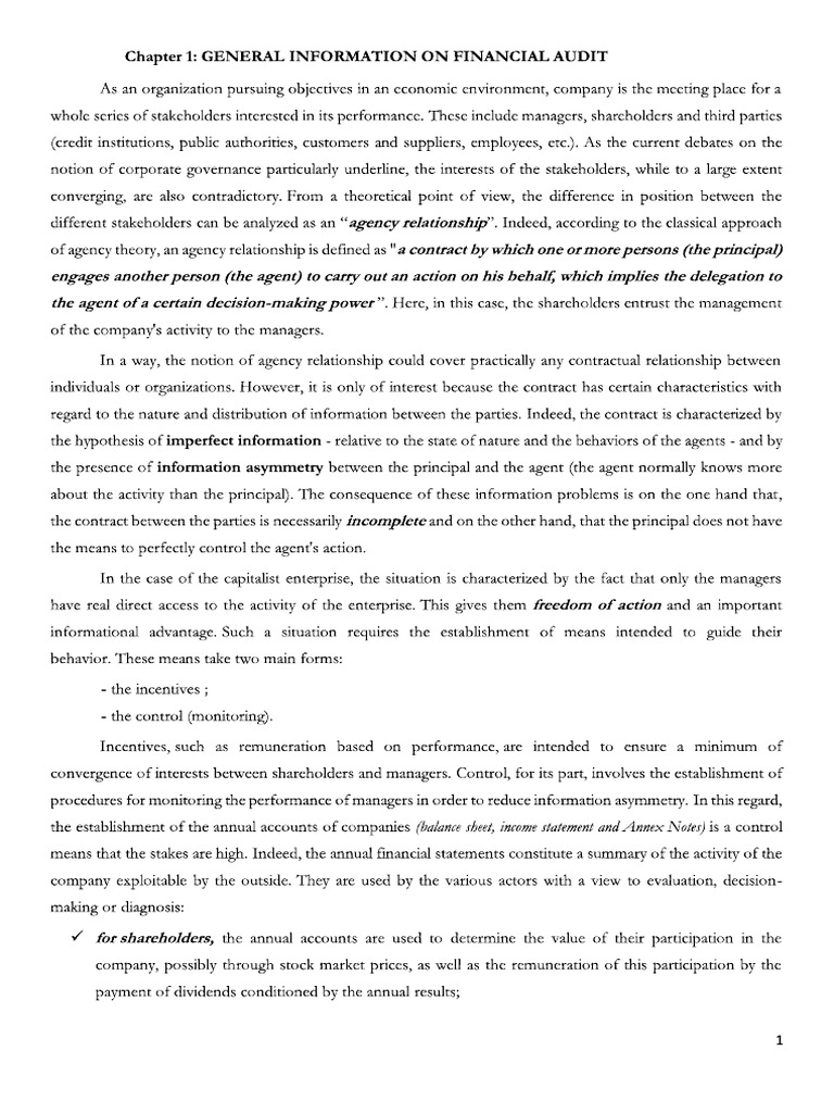 Auditing Chapter 1 FINAL | PDF