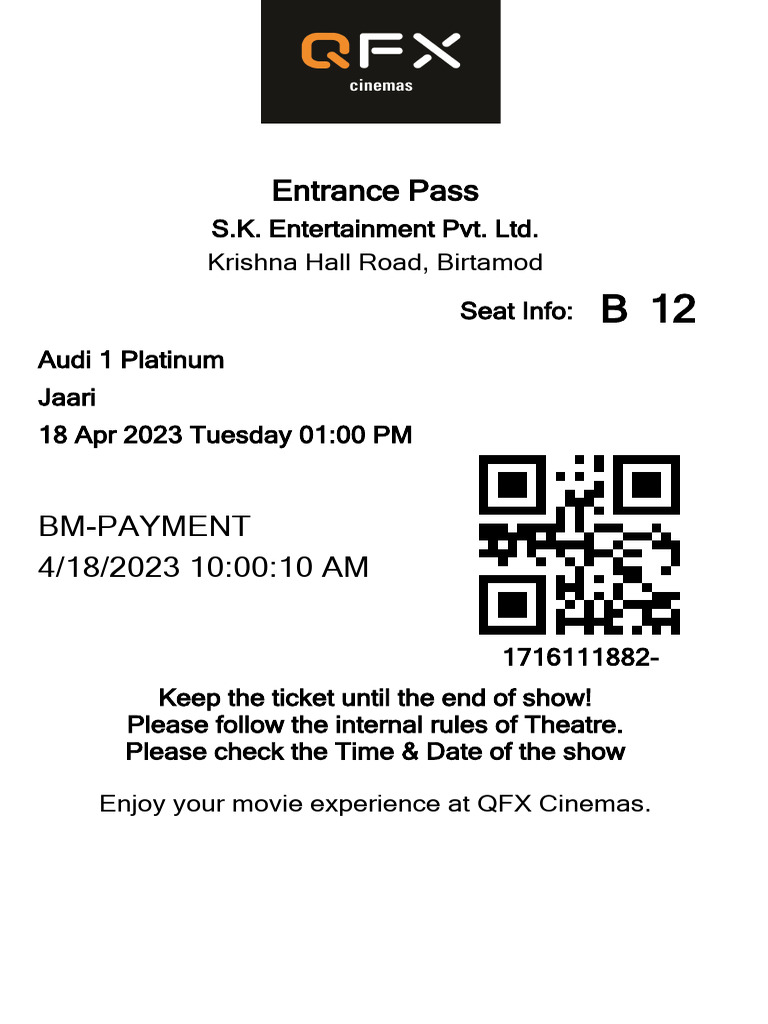 Movie Ticket | PDF