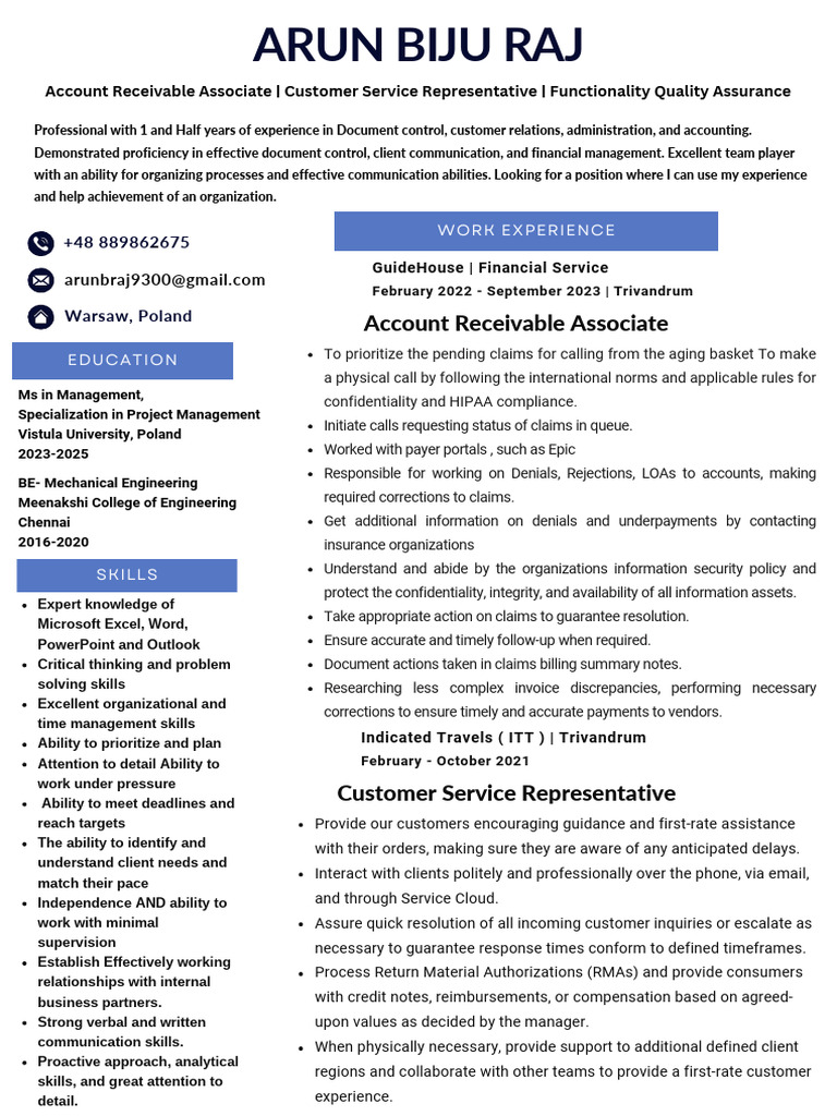 Arun PwC Resume_241206_074302 | PDF | Business