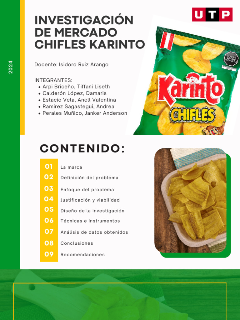 Análisis de Mercado Chifles Karinto | PDF | Metodología de encuesta | Marca