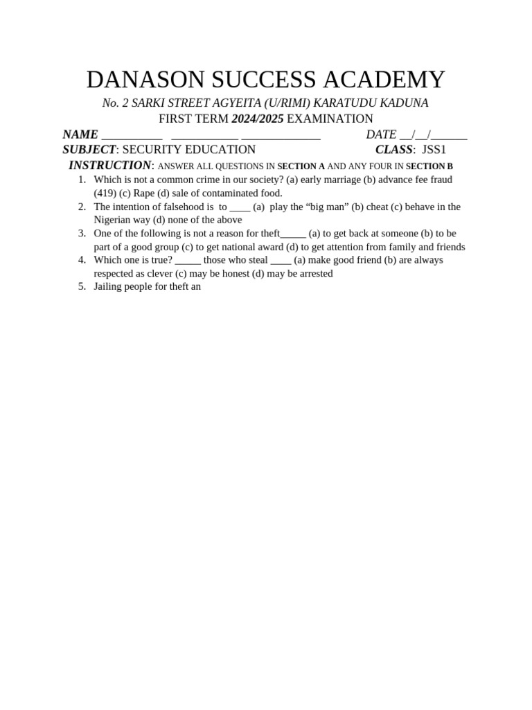 Security Education | PDF