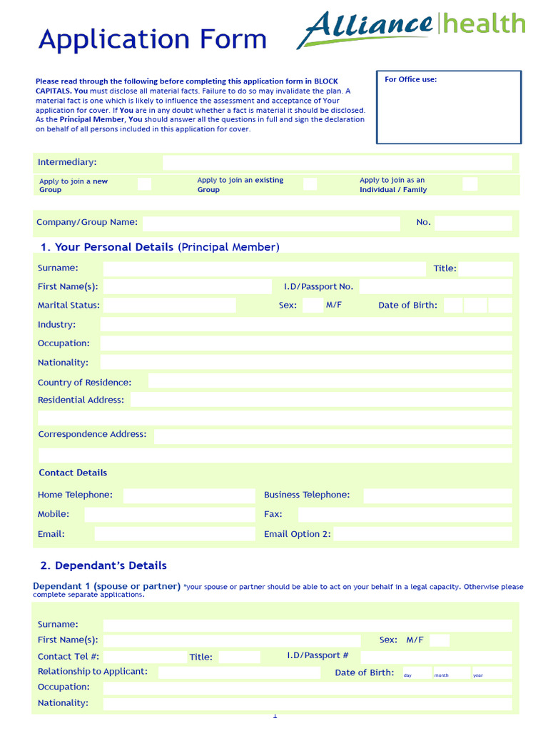 Smart MTM AHO AOS Enrolment Application Form | PDF | Cancer | Kidney