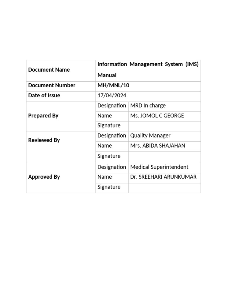 10 Ims Manual | PDF | Medical Record | Emergency Department