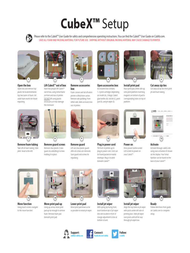 Cubex Setup and Repack Guide | PDF | Printer (Computing) | Manufactured Goods