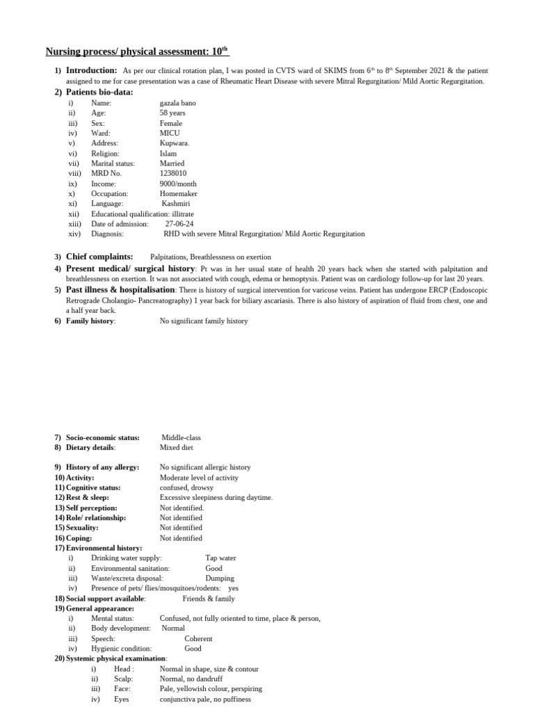 10th nsg pro on rhd | PDF | Medical Specialties