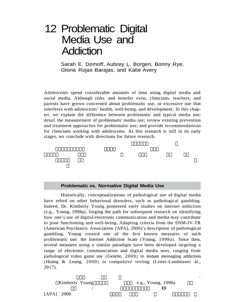 Handbook of Adolescent Digital Media Use and Mental Health 318-334 ...
